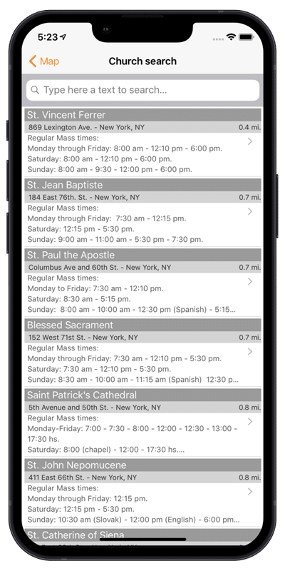 Catholic Mass Times App | Find Catholic Churches Near Me