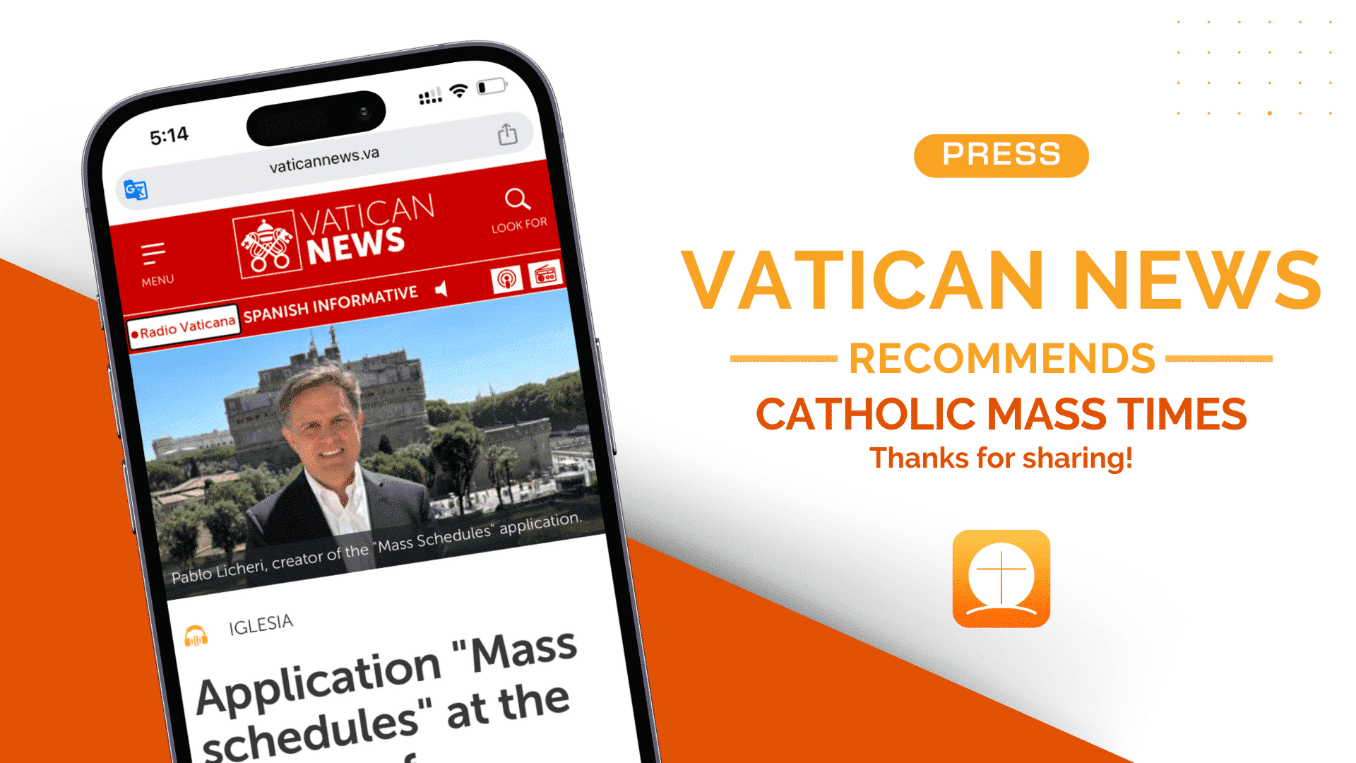 Catholic Mass Times App | Find Catholic Churches Near You